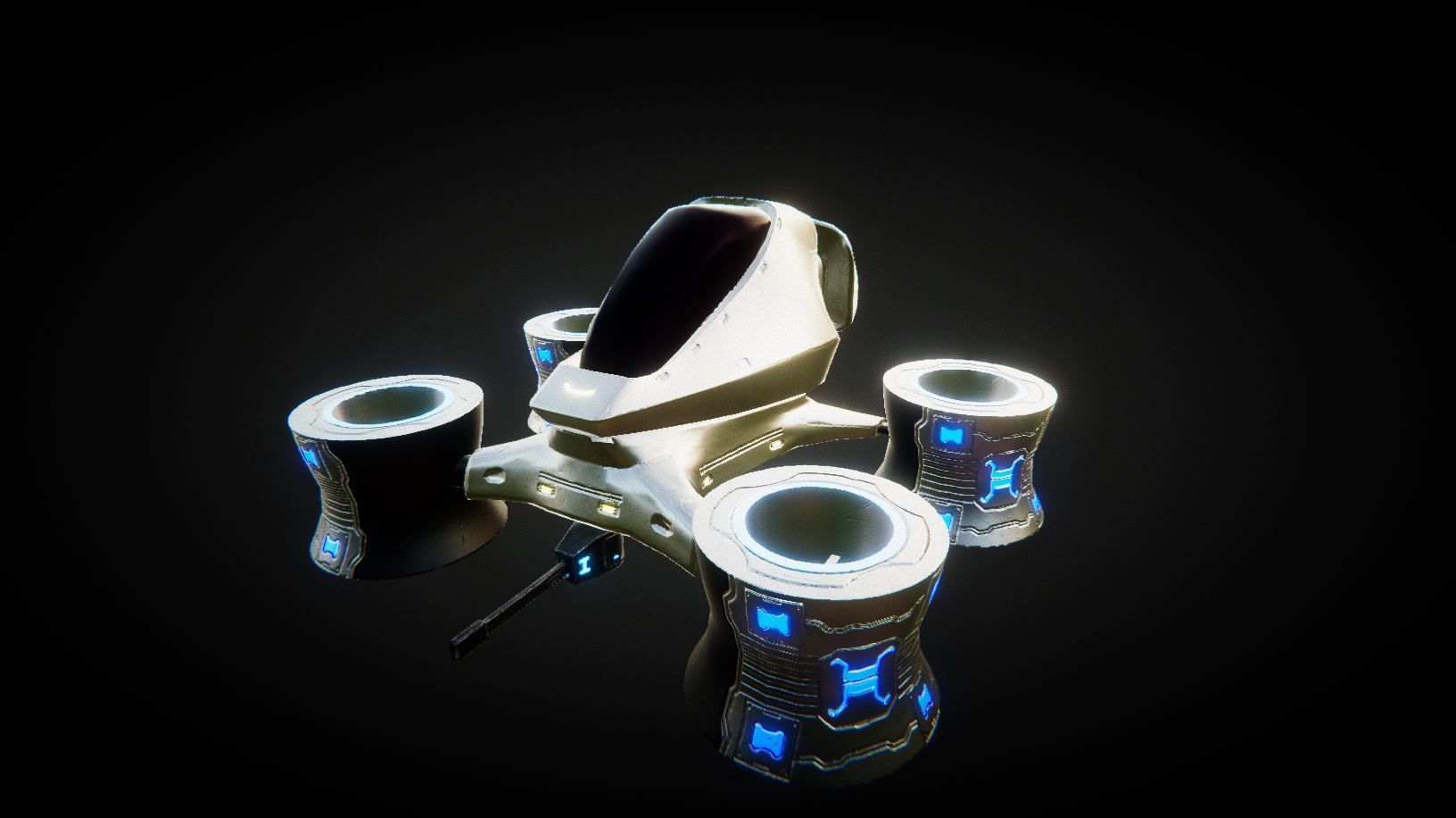 3D model Sci-Fi Drone PBR VR / AR / low-poly | CGTrader