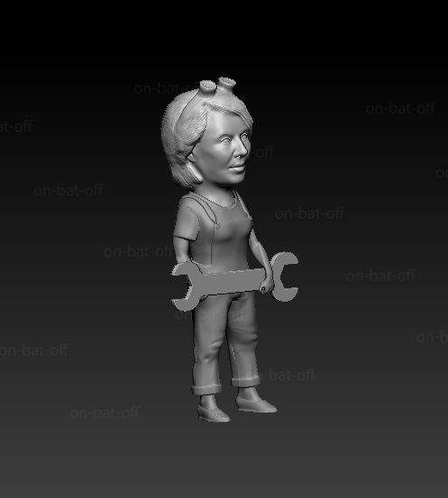 woman car mechanic 3D model 3D printable | CGTrader
