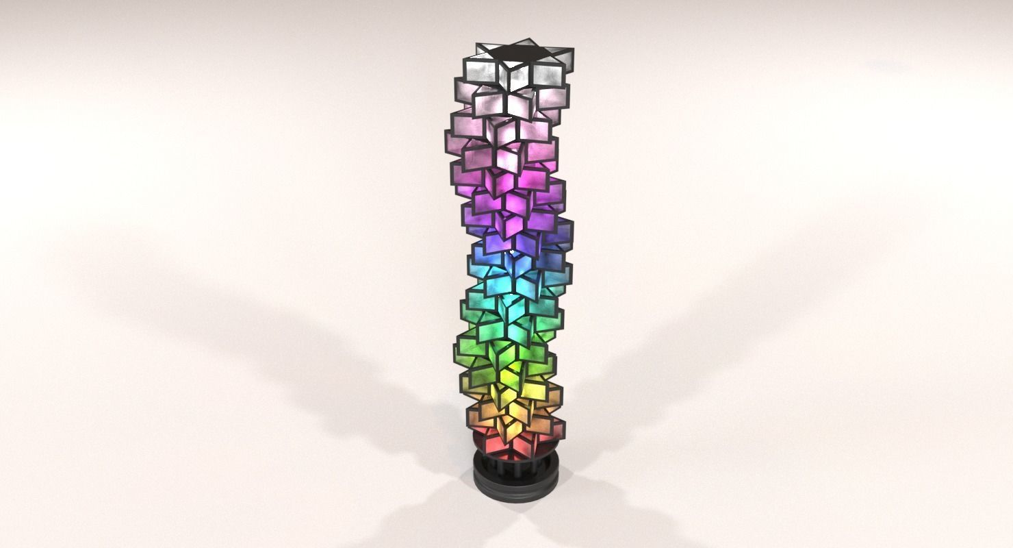 Glass DNA Lamp 3D model | CGTrader
