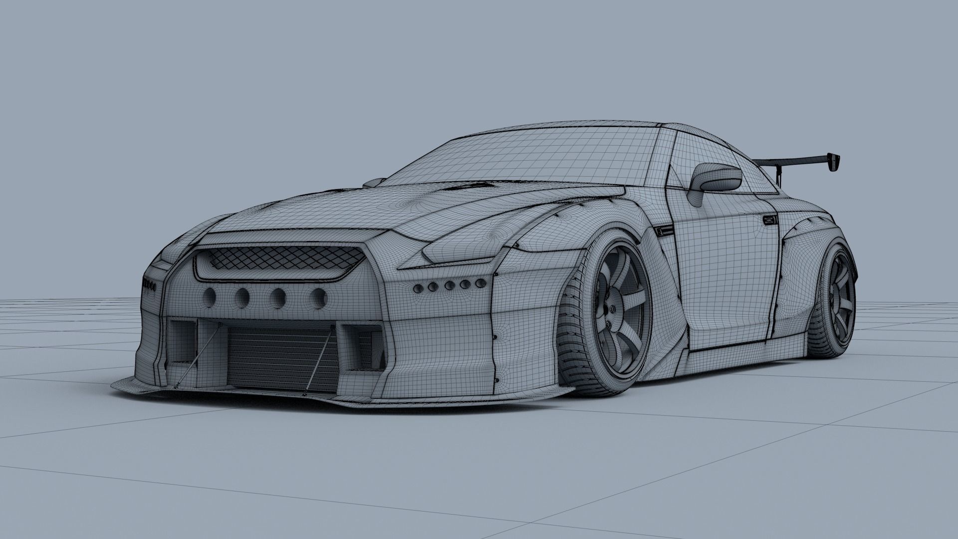nissan GTR-R35 pandem 3D model | CGTrader