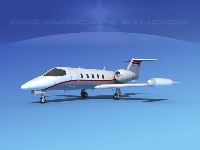 Gates Learjet 35 V05 3D model rigged | CGTrader