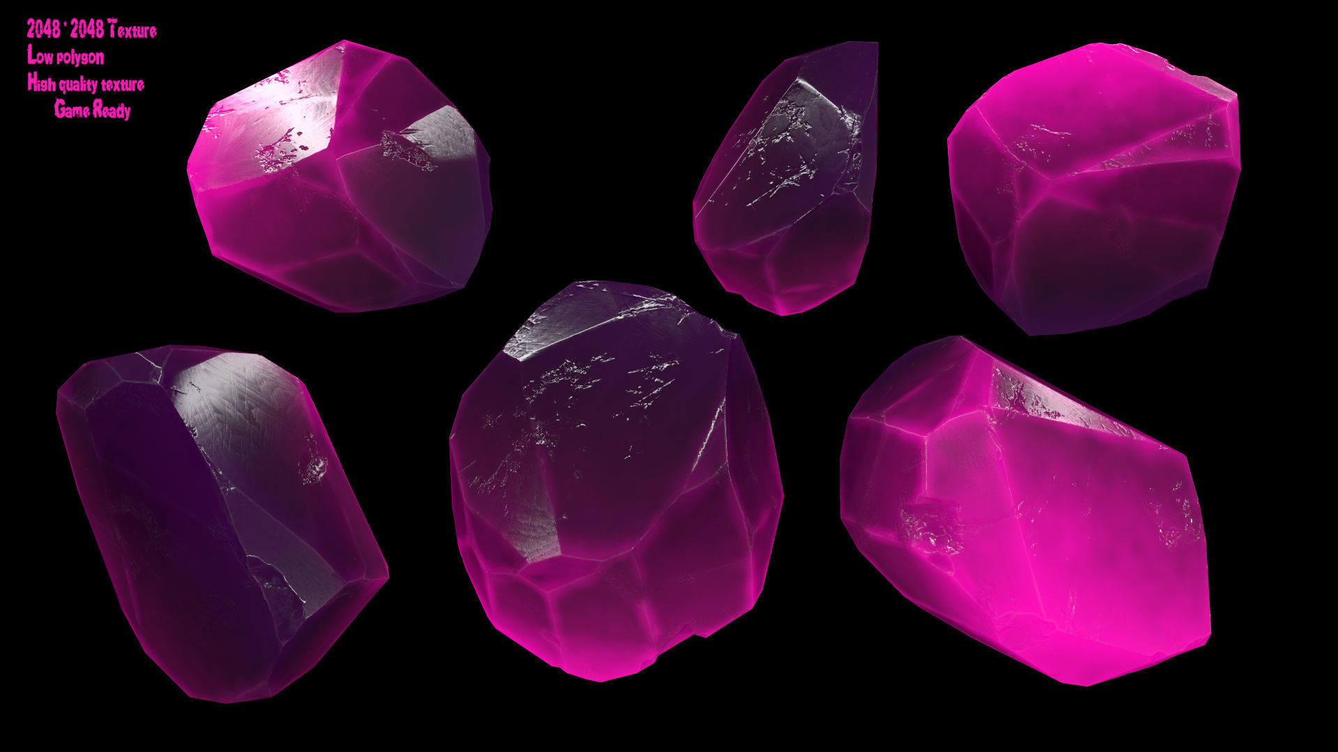 3D model crystal stone VR / AR / low-poly | CGTrader