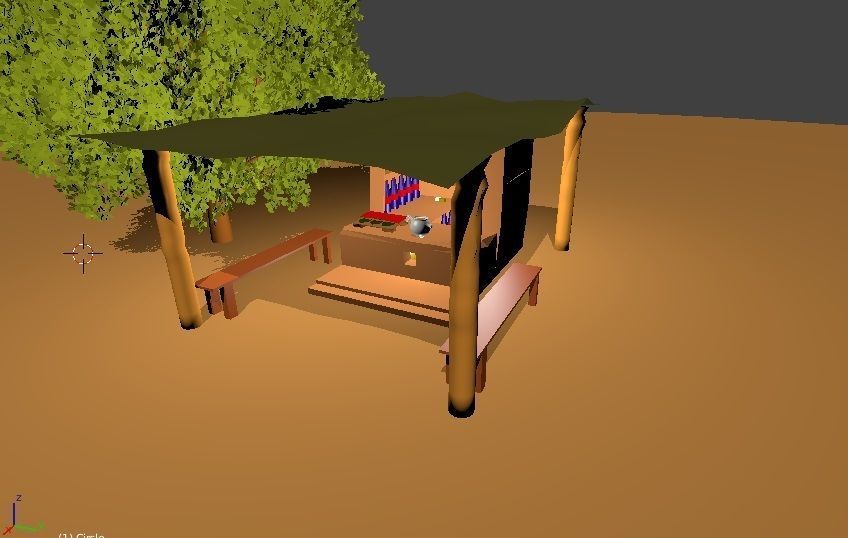 tea stall 3D model animated | CGTrader