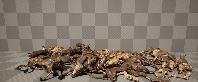 3D model Dead Farm Animals VR / AR / low-poly | CGTrader