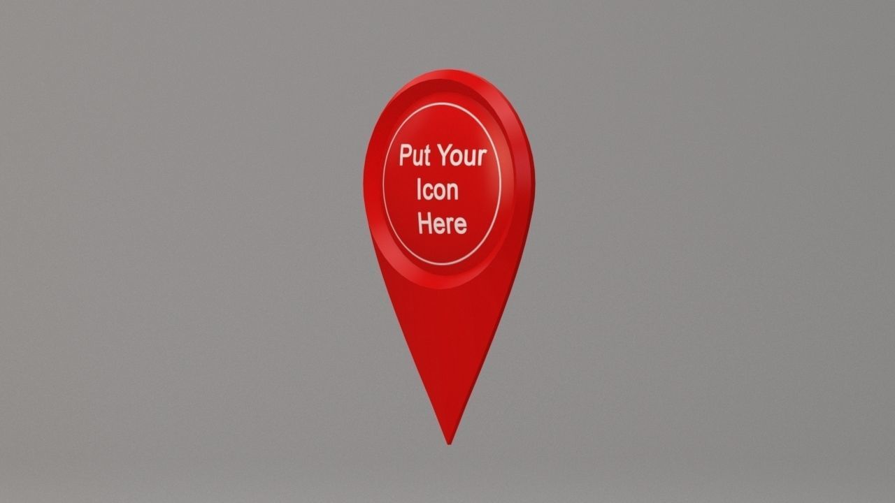 3D model Location Pin or Icon 3D model low-poly VR / AR / low-poly ...