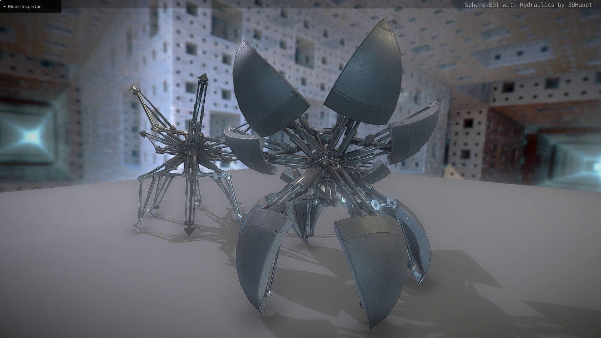 3D model Hydraulic Sphere-Bot VR / AR / low-poly rigged animated | CGTrader