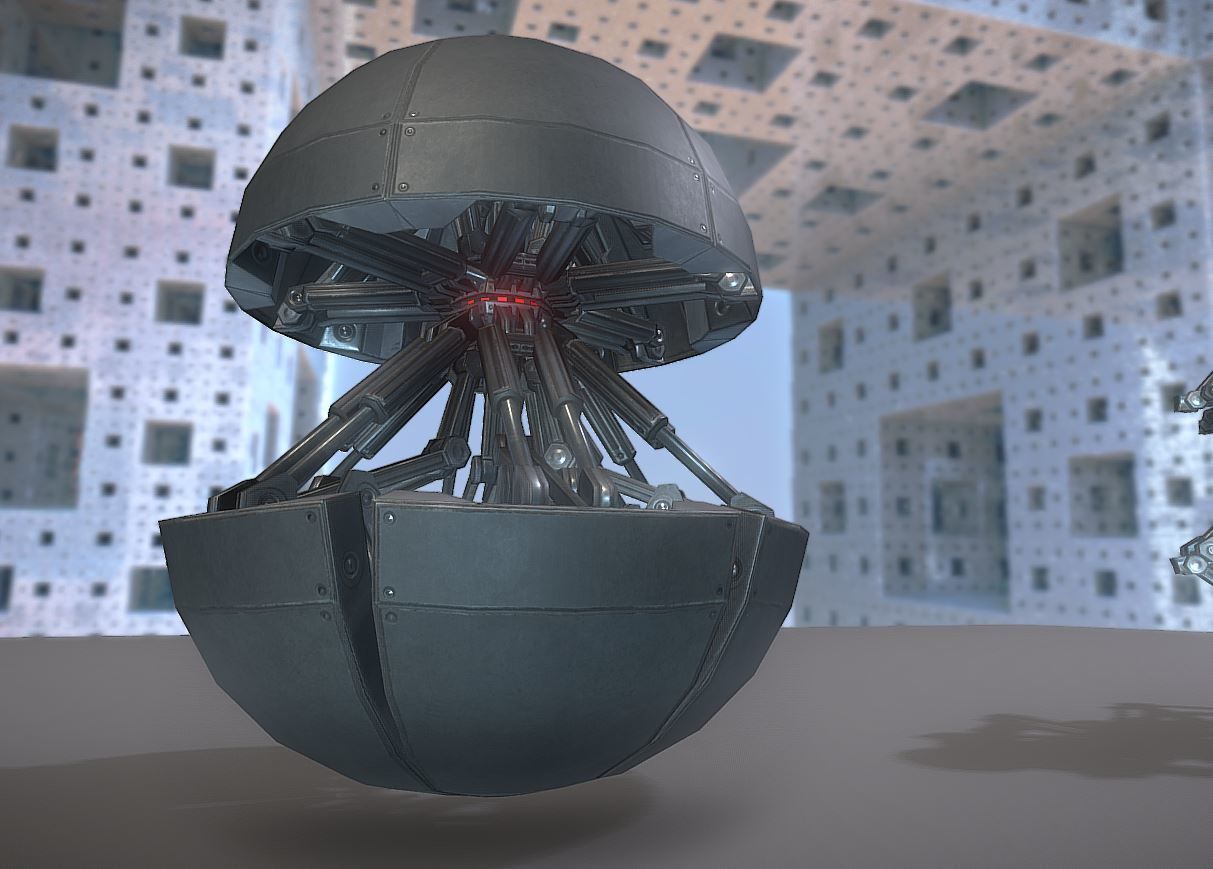 3D model Hydraulic Sphere-Bot VR / AR / low-poly rigged animated | CGTrader