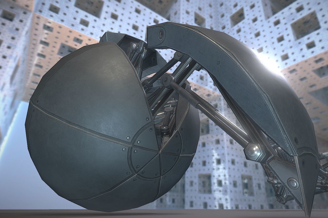 3D model Hydraulic Sphere-Bot VR / AR / low-poly rigged animated | CGTrader