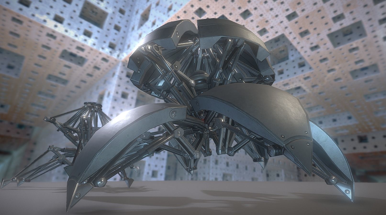 3D model Hydraulic Sphere-Bot VR / AR / low-poly rigged animated | CGTrader