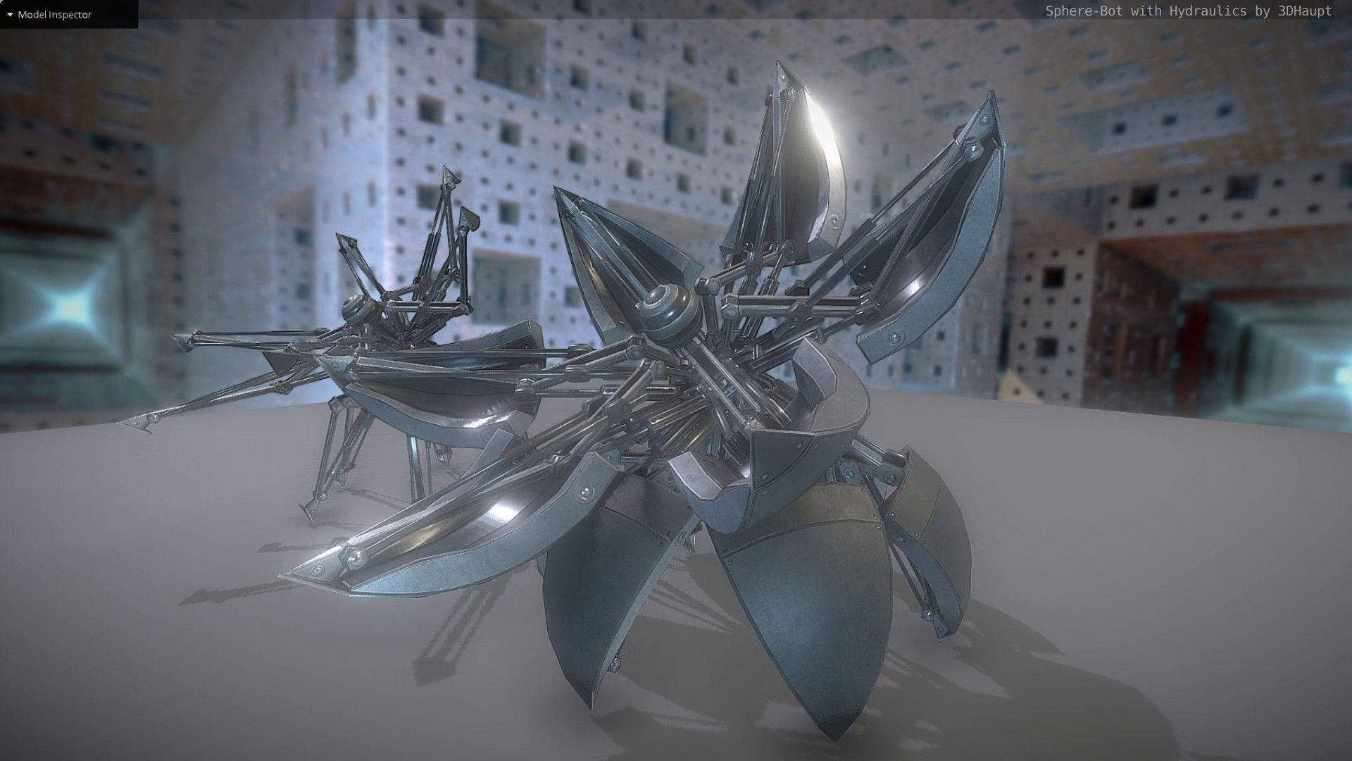 3D model Hydraulic Sphere-Bot VR / AR / low-poly rigged animated | CGTrader