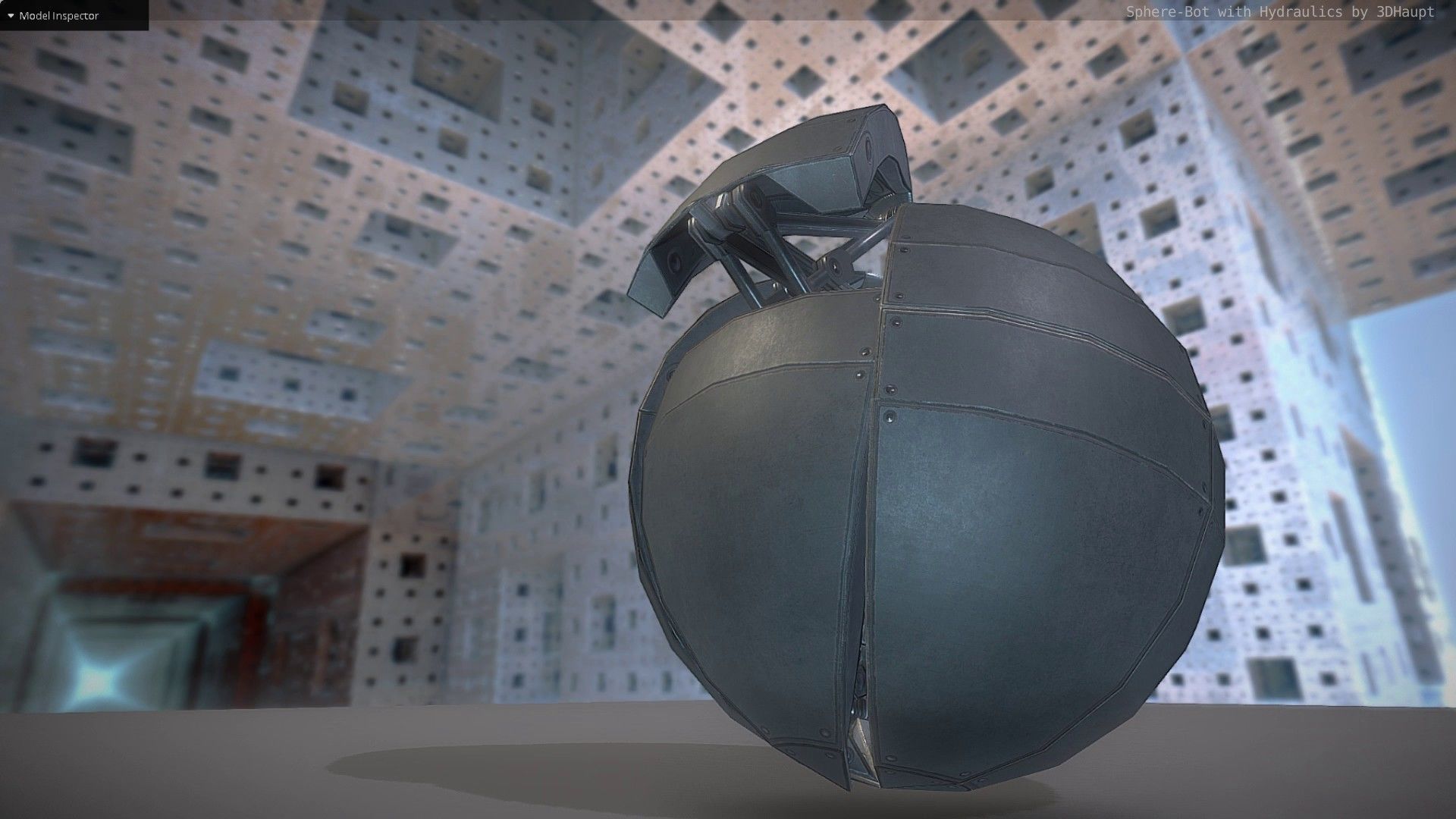 3D model Hydraulic Sphere-Bot VR / AR / low-poly rigged animated | CGTrader