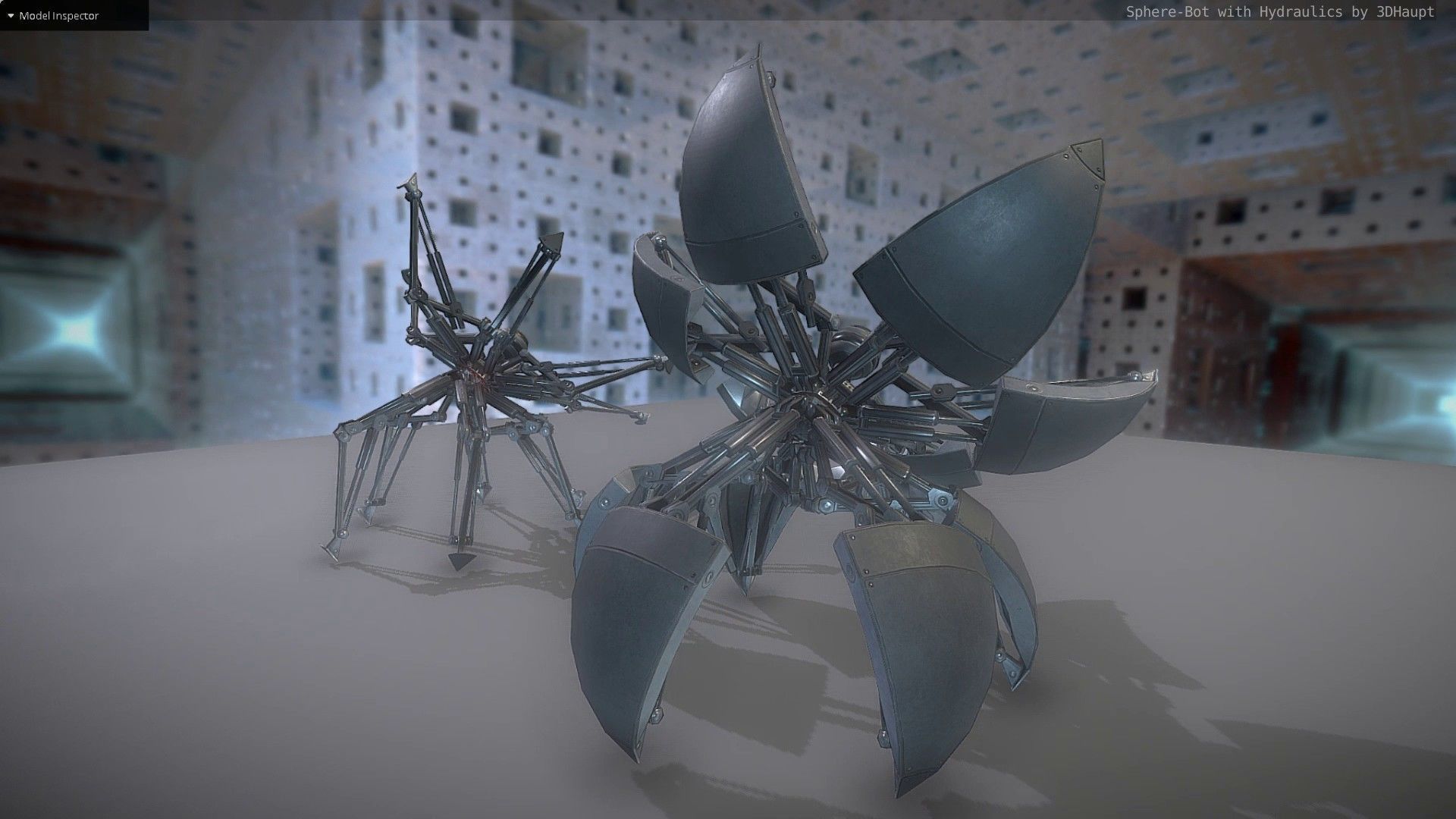 3D model Hydraulic Sphere-Bot VR / AR / low-poly rigged animated | CGTrader