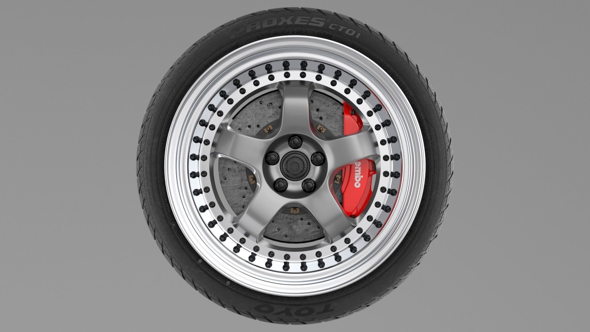 work meister s1 3piece wheel 3D model | CGTrader