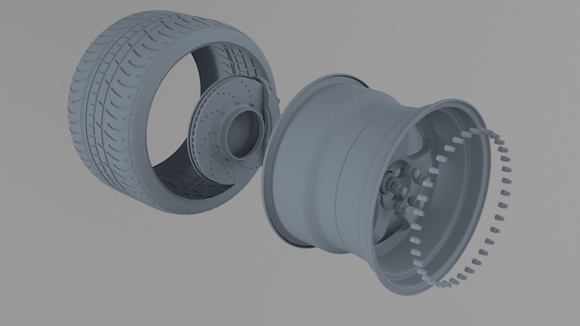 work meister s1 3piece wheel 3D model | CGTrader