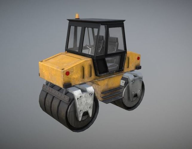 Asphalt Rolling machine 3D model | CGTrader
