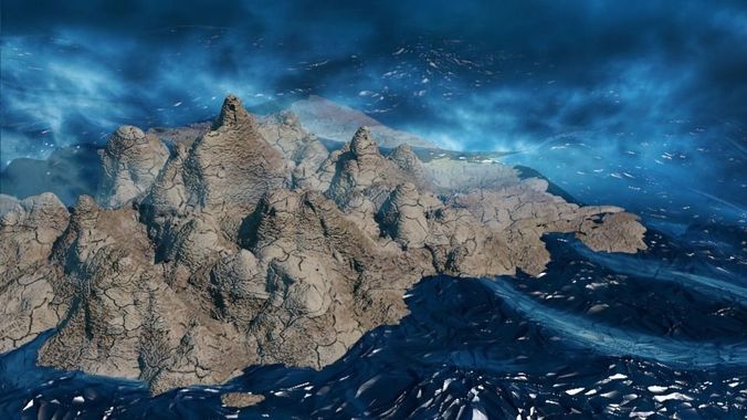 3D model Tsunami 3D Model mountain in ocean VR / AR / low-poly | CGTrader
