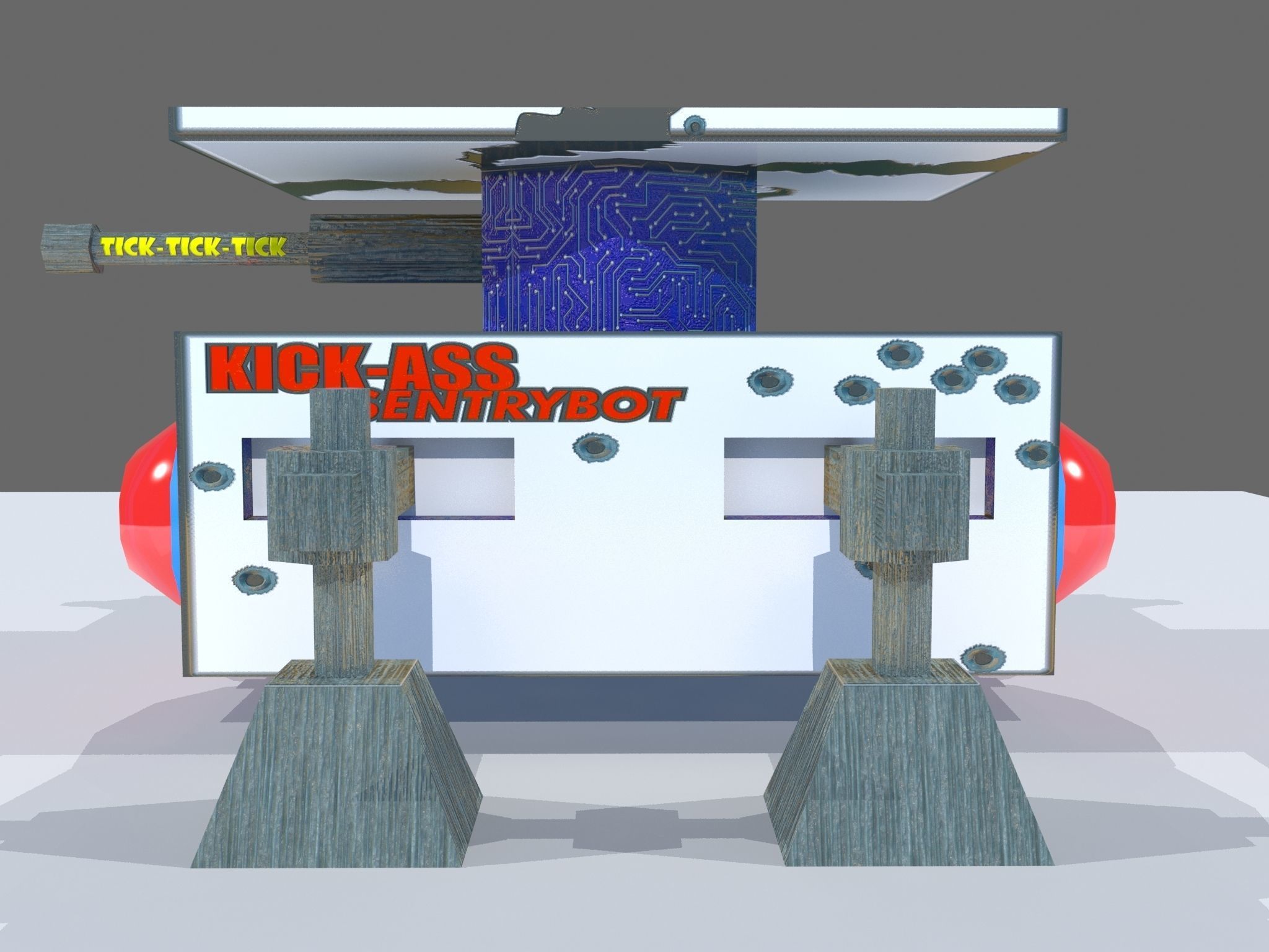 3D model Sci Fi Sentry Bot VR / AR / low-poly | CGTrader