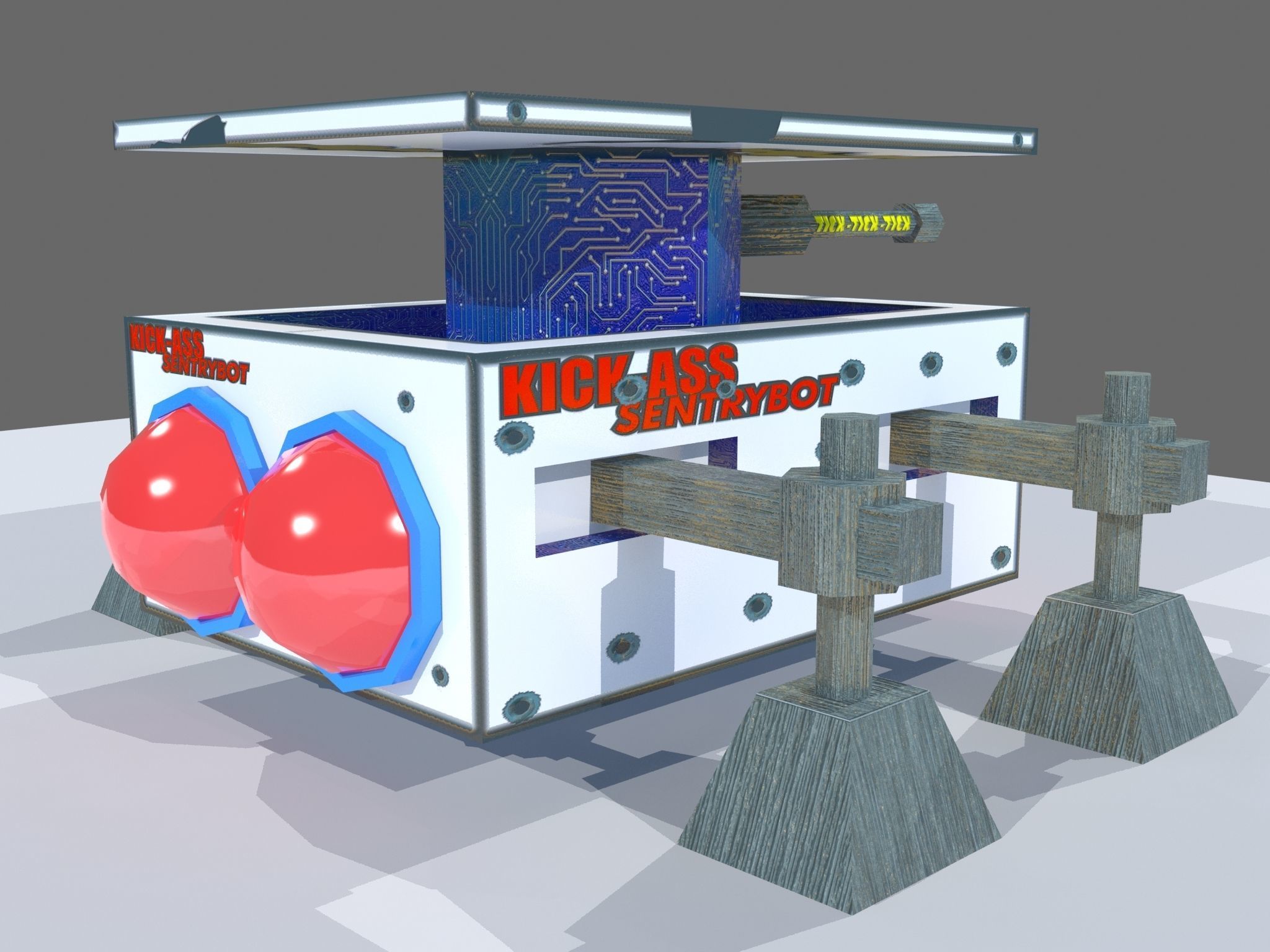 3D model Sci Fi Sentry Bot VR / AR / low-poly | CGTrader