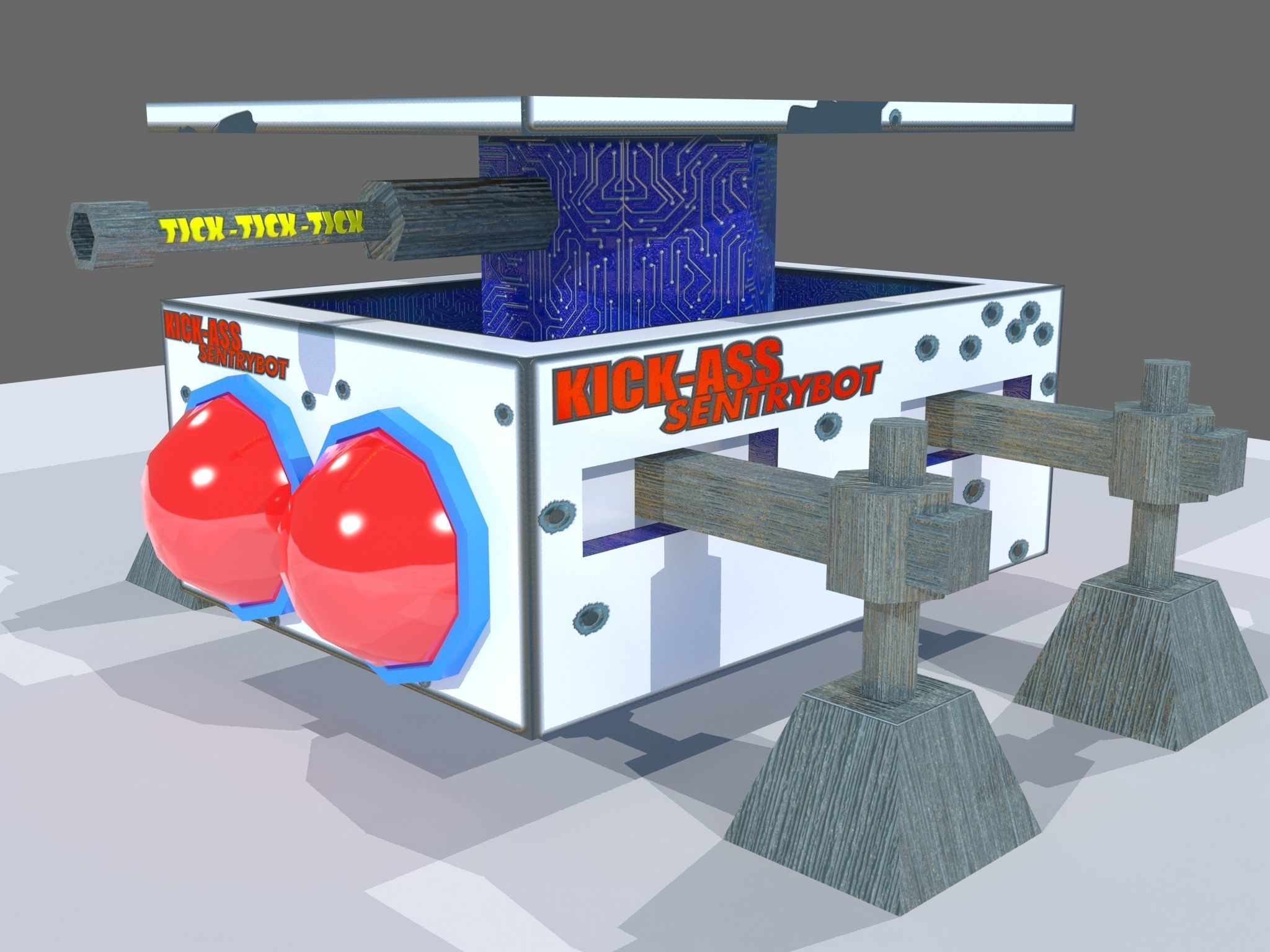 3D model Sci Fi Sentry Bot VR / AR / low-poly | CGTrader