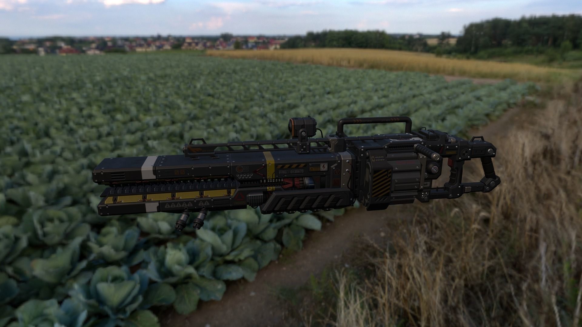 3D model Scifi Plasma Rail Gun VR / AR / low-poly | CGTrader