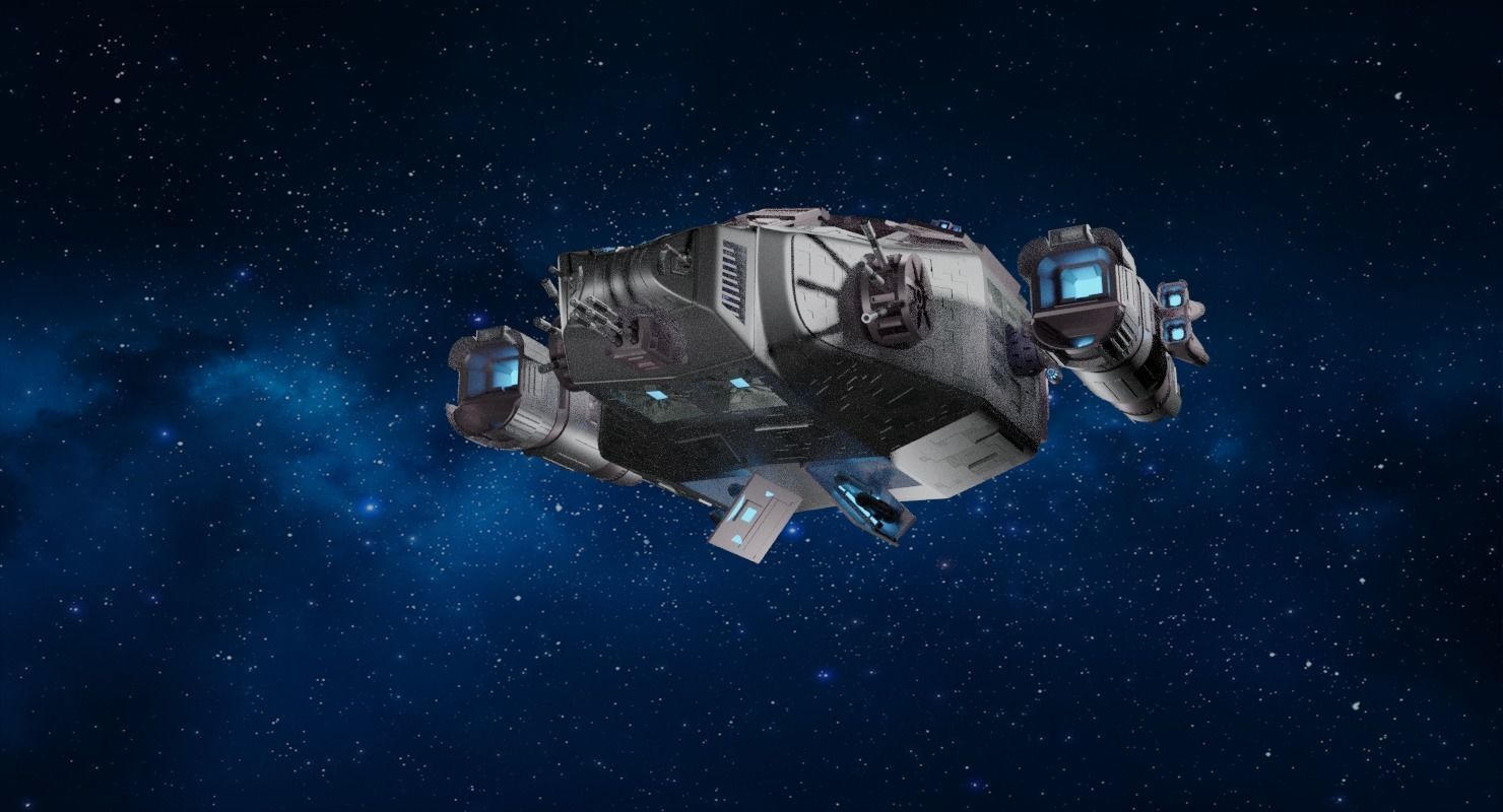 3D model Sci-fi Spaceship T1 VR / AR / low-poly rigged | CGTrader