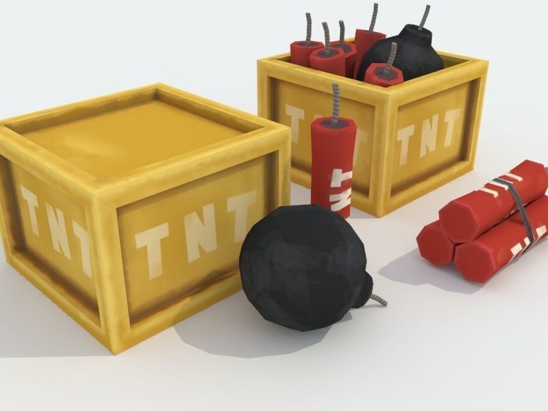 3D model TNT pack cartoon VR / AR / low-poly | CGTrader