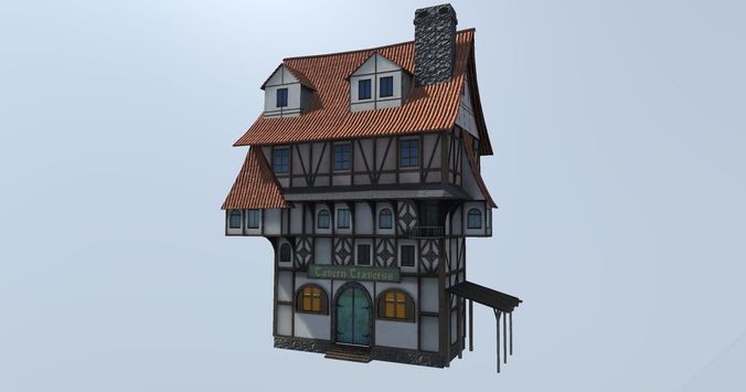 3D model Medieval Building Modular VR / AR / low-poly | CGTrader
