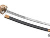 Pirate Marine Cutlass with Brass Hilt and Engraved Blade 3D model ...