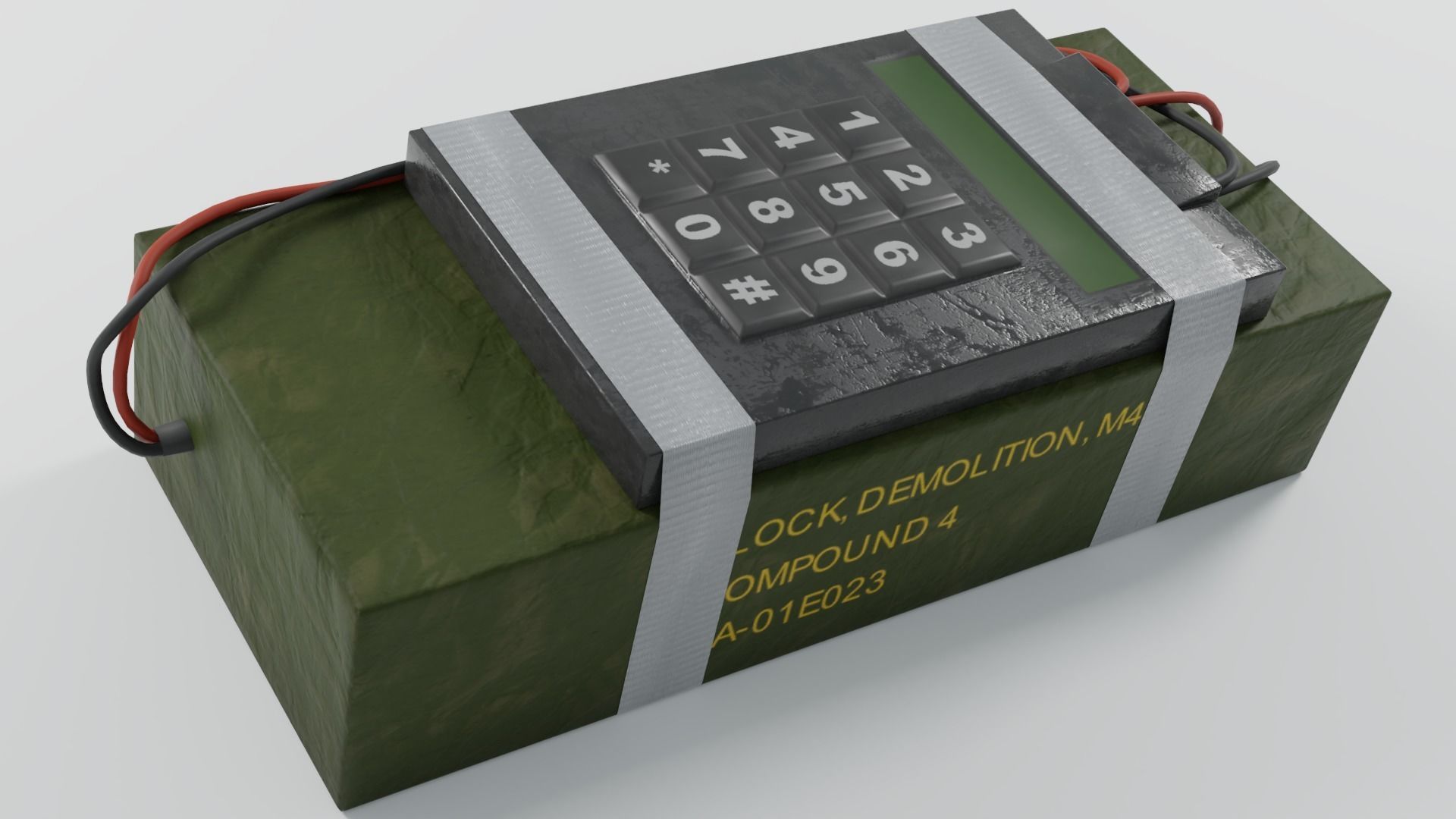 3D model C4 Bomb - Improvised explosive device PBR VR / AR / low-poly ...