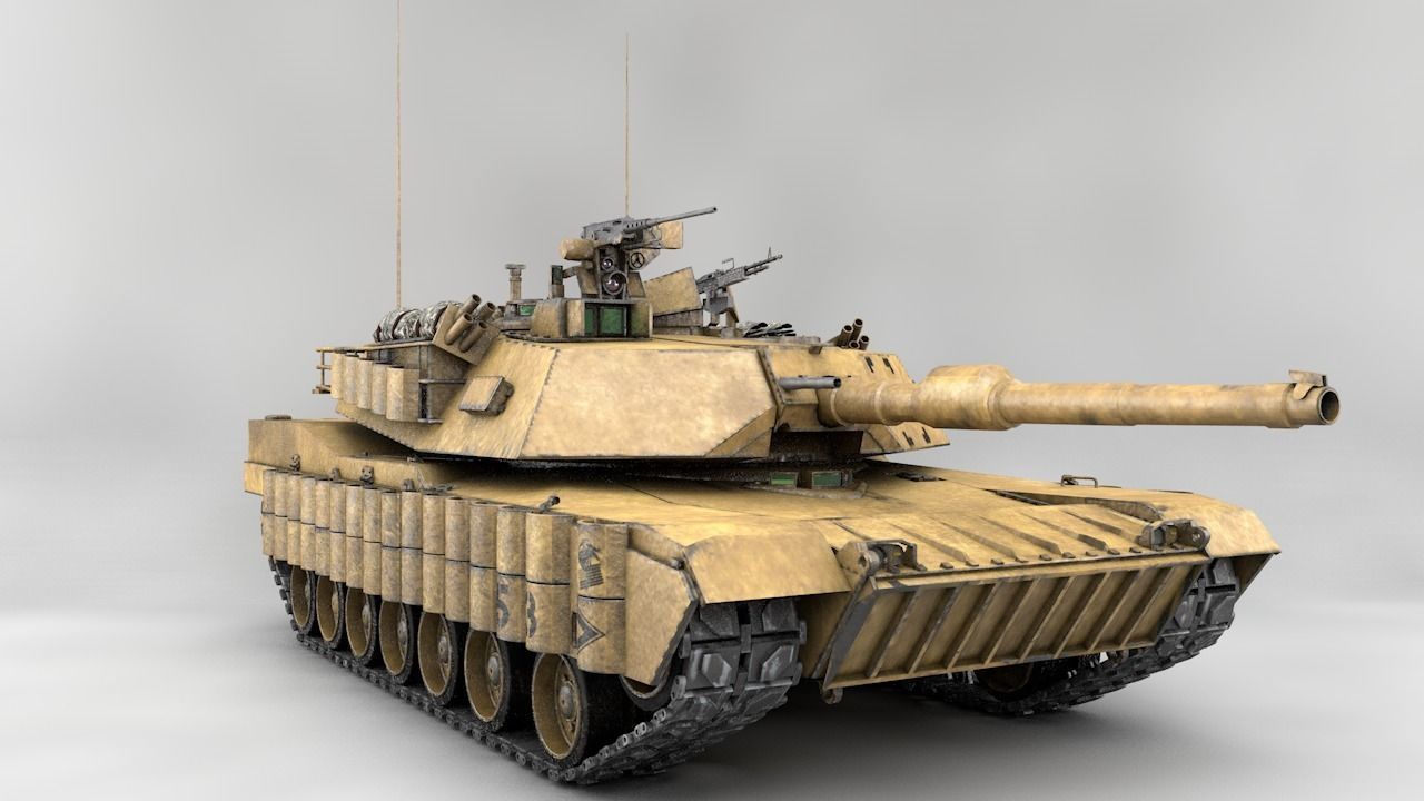 M1A2 Abrams Sep 3 with Interior 3D model OBJ MTL 3DS FBX C4D