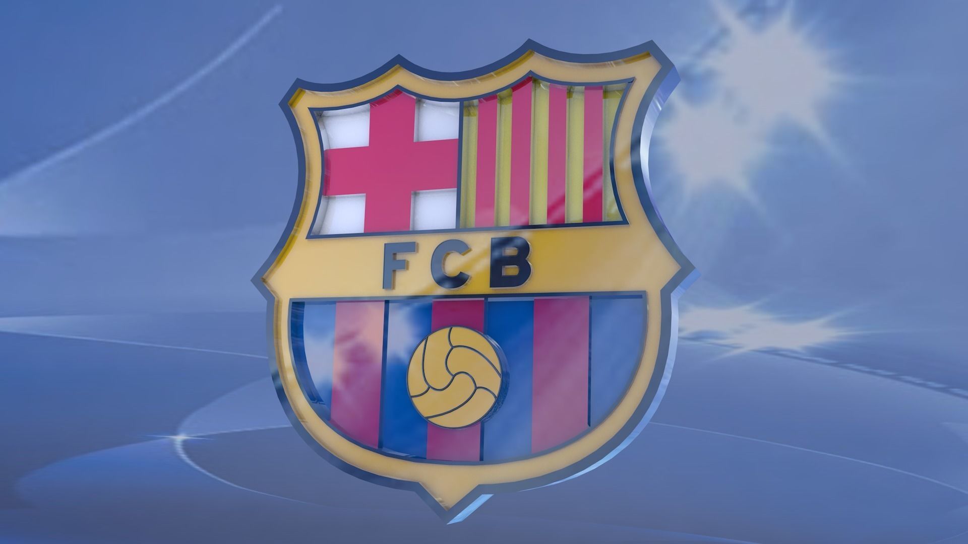 F C Barcelona Shield 3D model | CGTrader