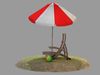 Cartoon Beach Items 3D model | CGTrader