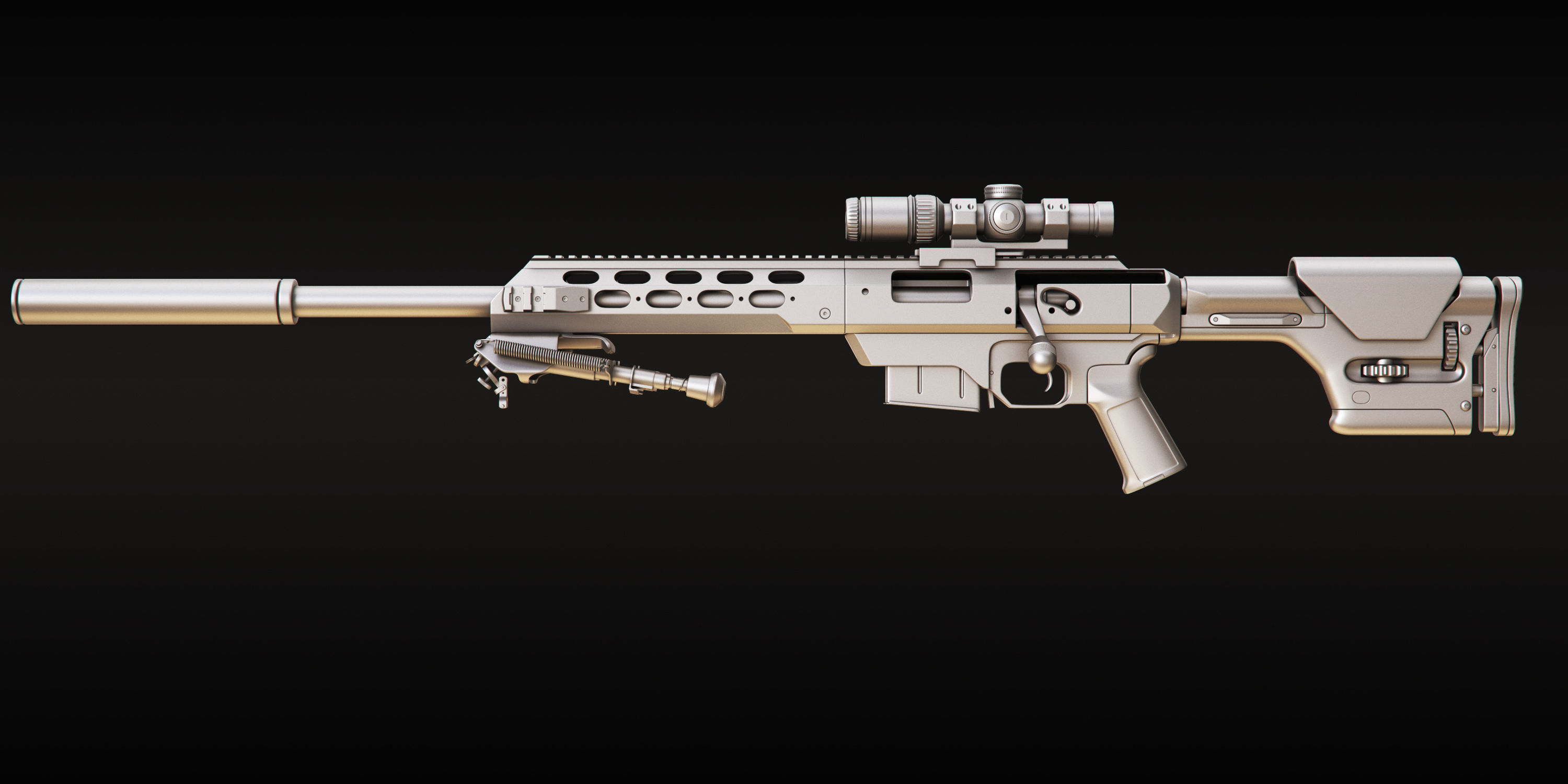 Tac 21 Sniper Rifle 3D model | CGTrader