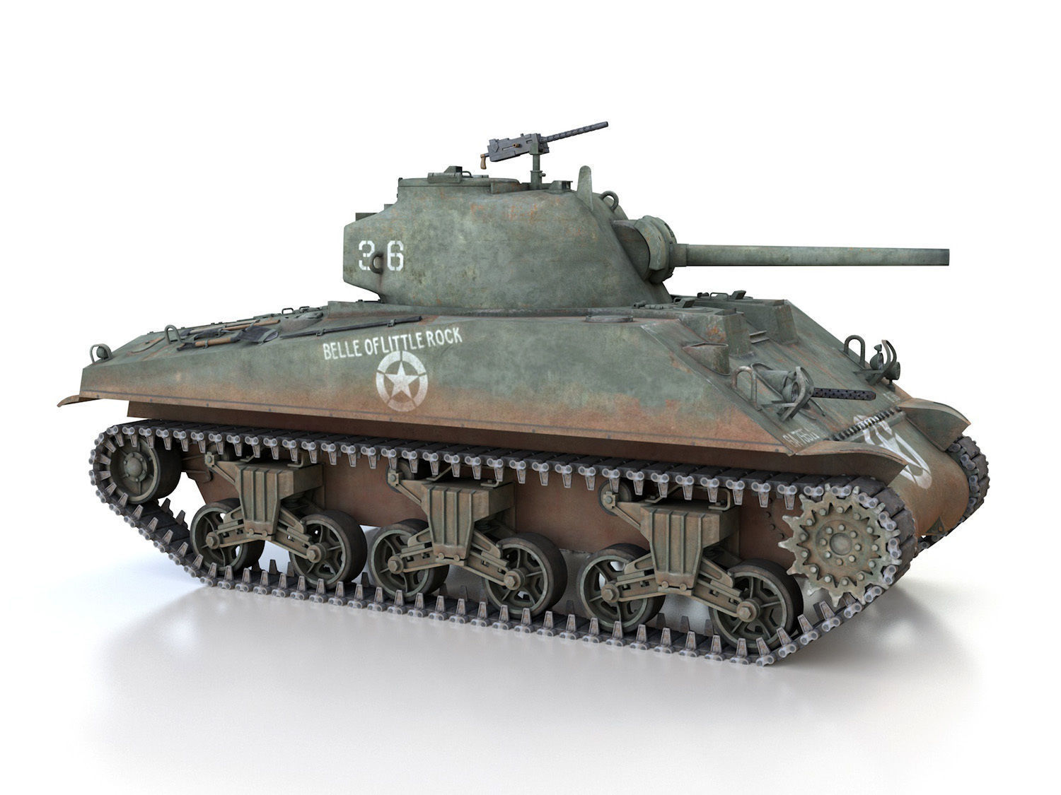 M4 Sherman - Belle of little Rock 3D model | CGTrader