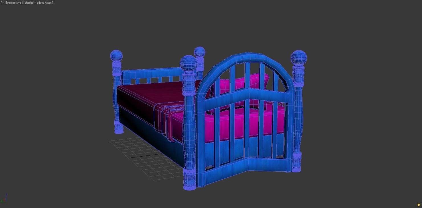 Cartoon Bed 3D model | CGTrader