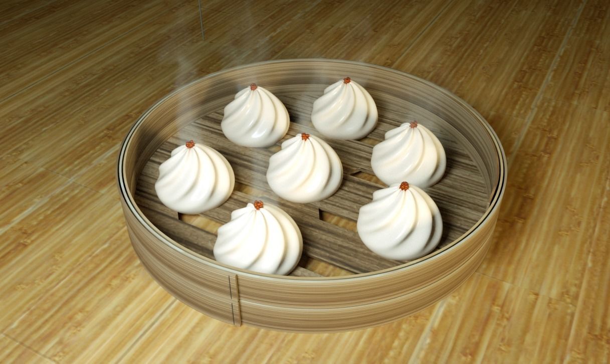 Dimsum Dumpling case 3D model 3D model | CGTrader