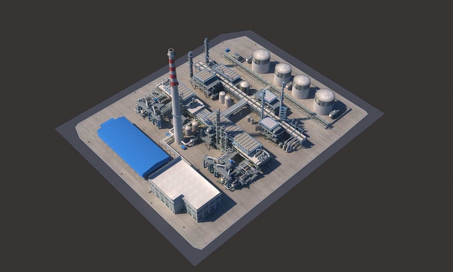 3D model Refinery VR / AR / low-poly | CGTrader