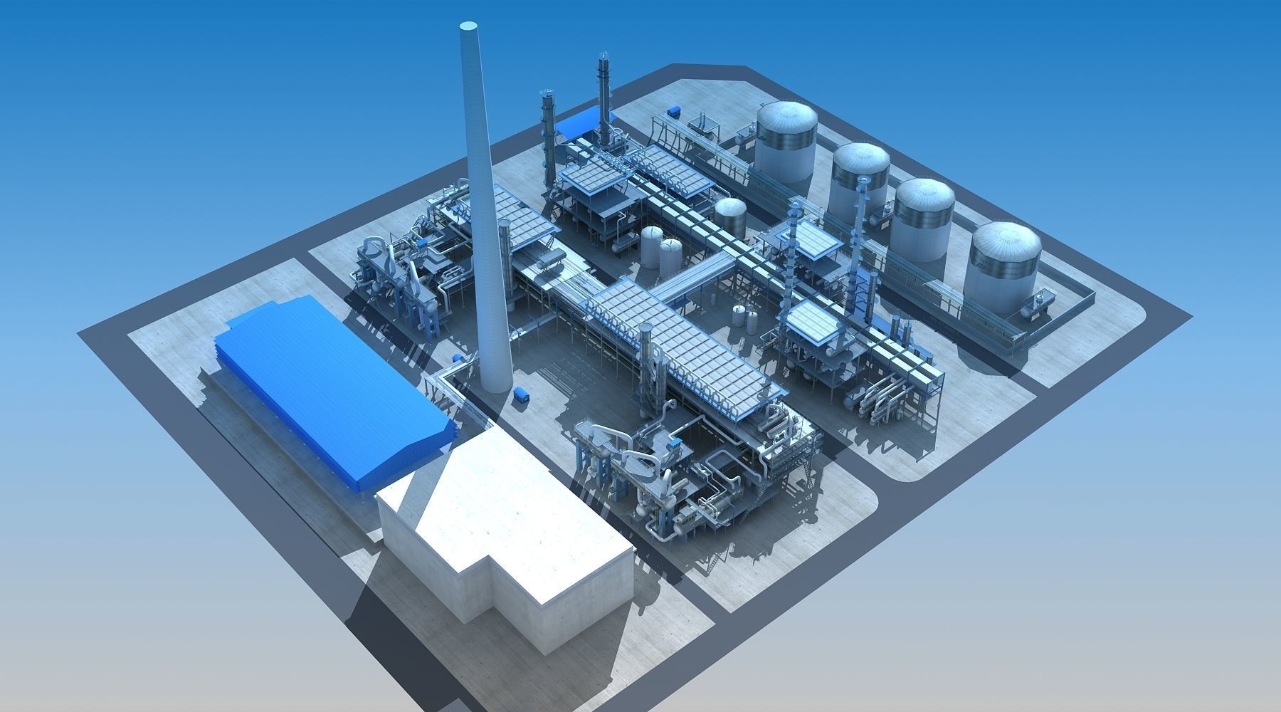 3D model Refinery VR / AR / low-poly | CGTrader