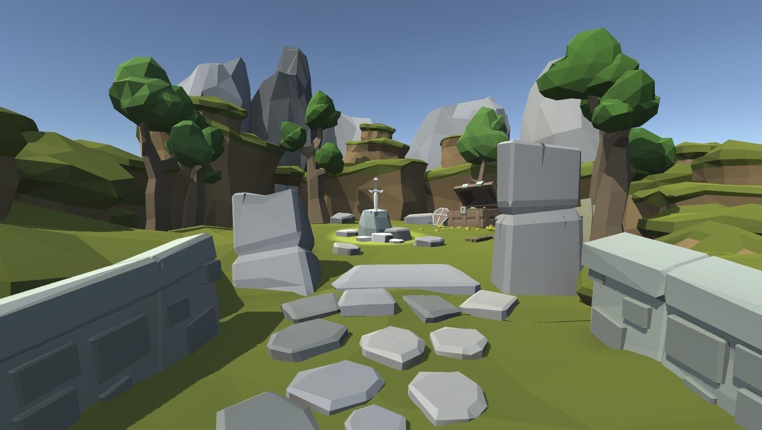 3D model Poly Land Ancient VR / AR / low-poly | CGTrader