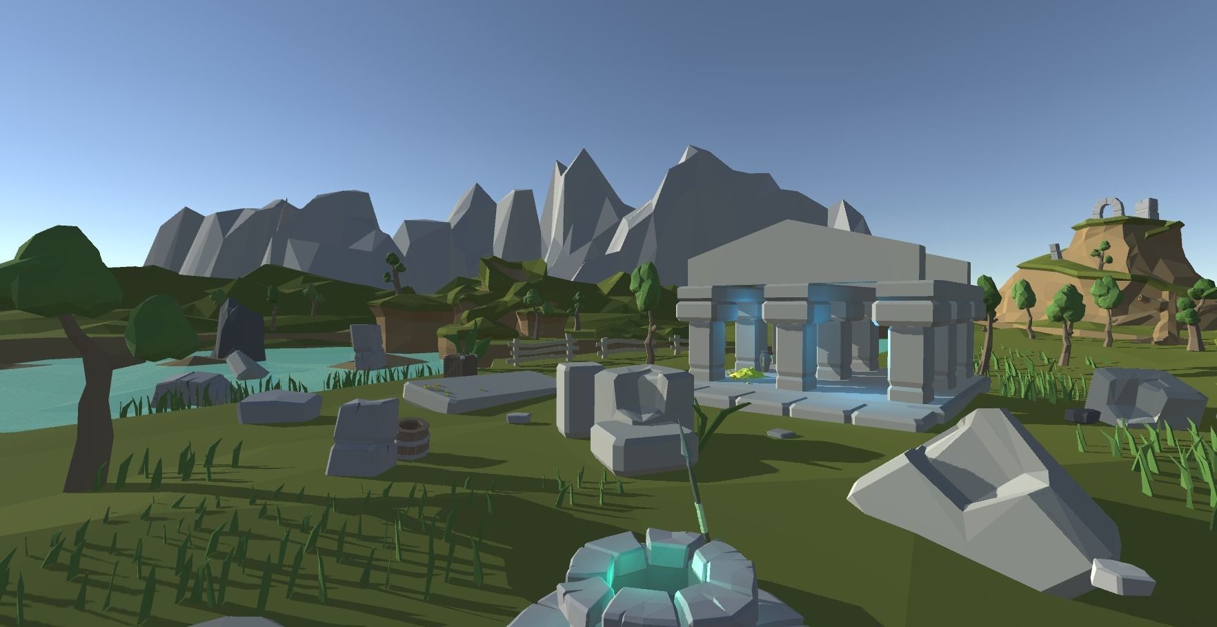 3D model Poly Land Ancient VR / AR / low-poly | CGTrader