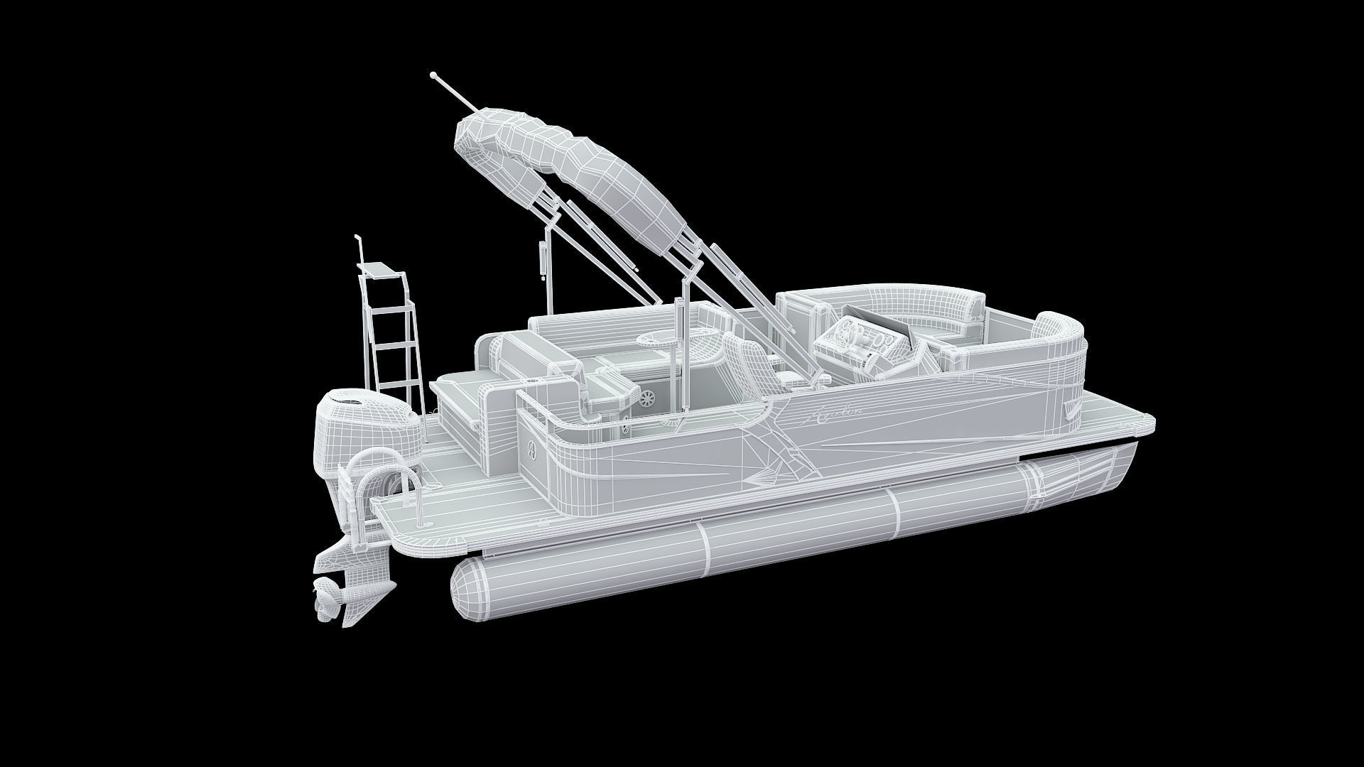 Pontoon Boat 3D model | CGTrader