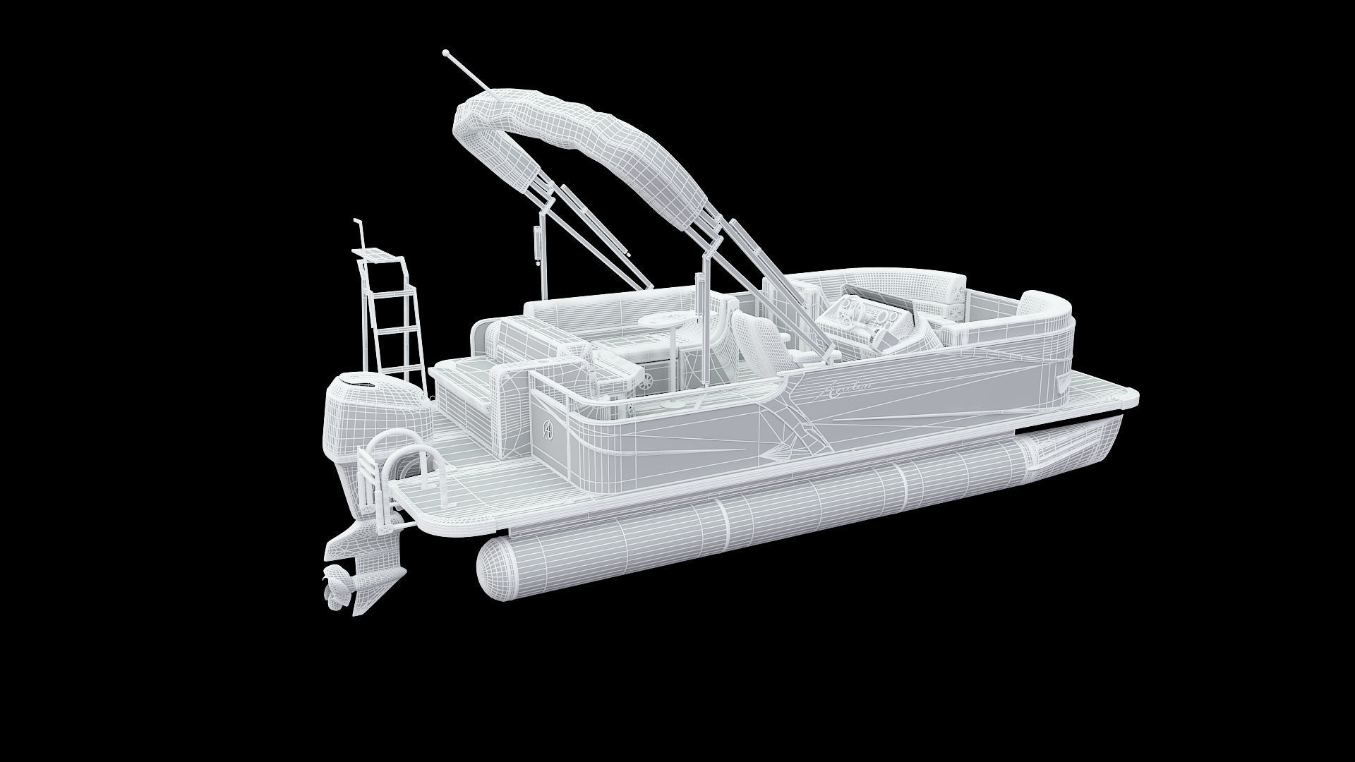Pontoon Boat 3D model | CGTrader