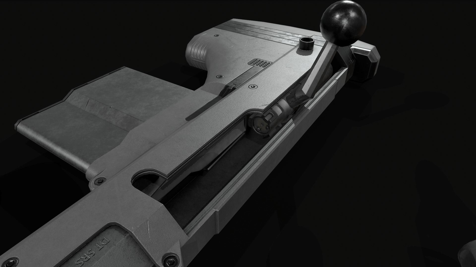 3D model Desert Tech SRS-A2 Bullpup Sniper Rifle VR / AR / low-poly ...