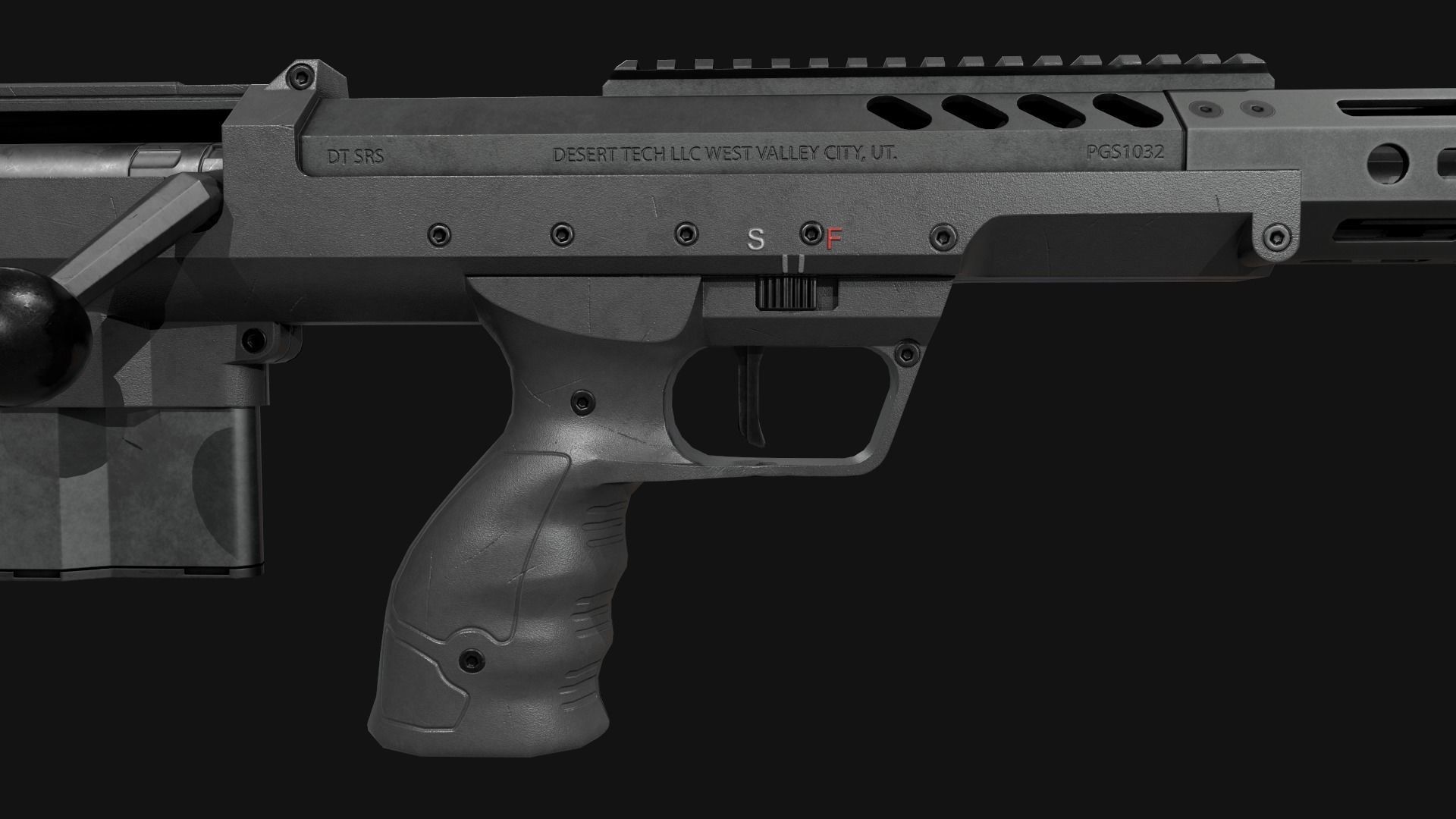 3D model Desert Tech SRS-A2 Bullpup Sniper Rifle VR / AR / low-poly ...