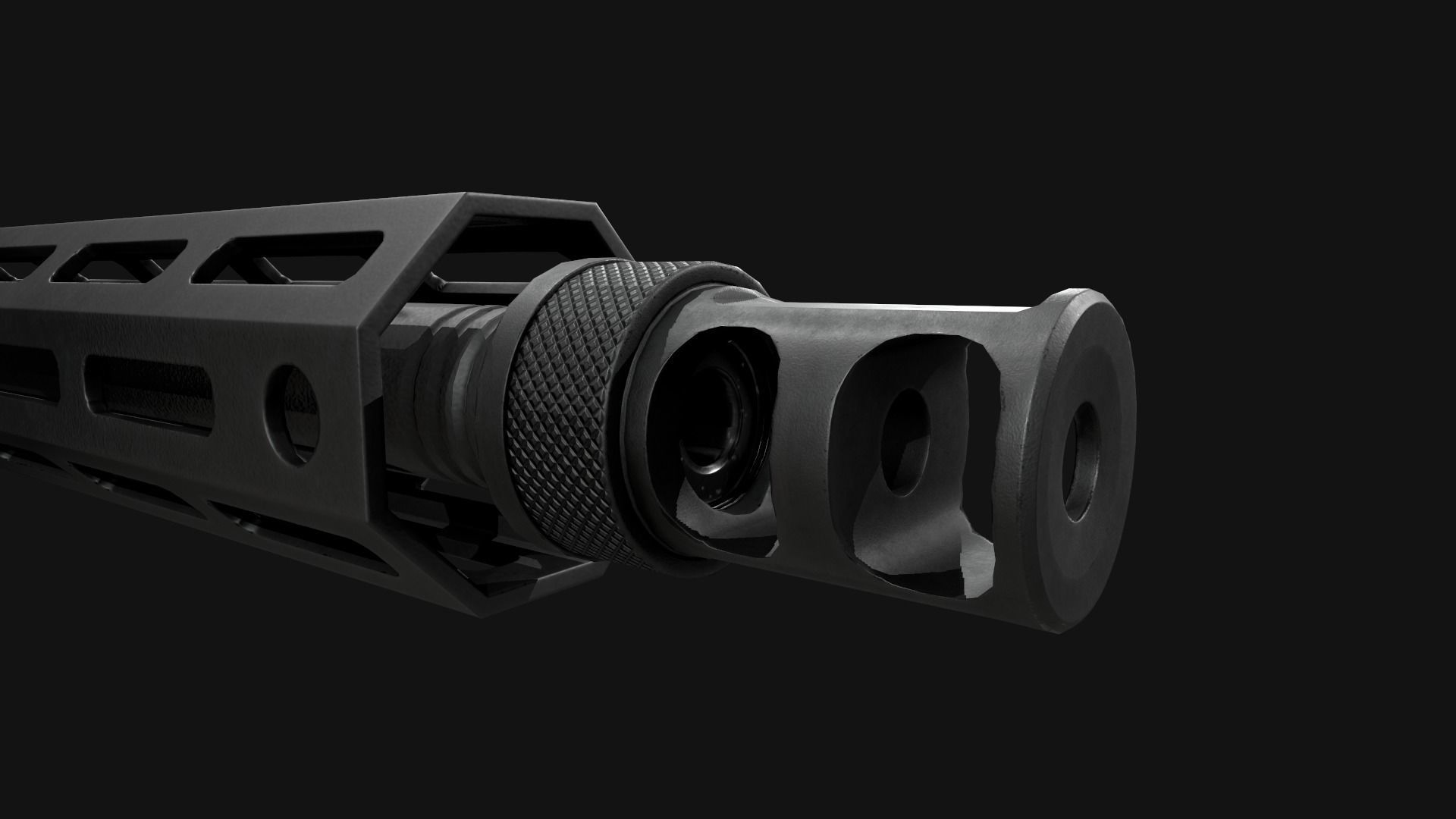 3D model Desert Tech SRS-A2 Bullpup Sniper Rifle VR / AR / low-poly ...