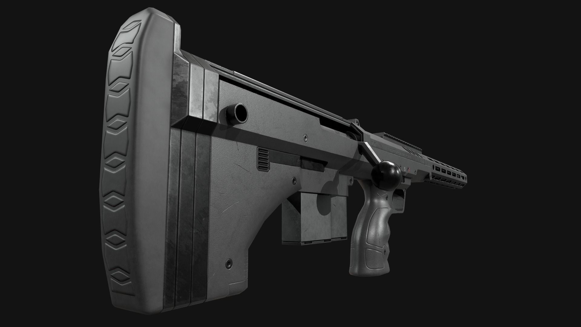 3D model Desert Tech SRS-A2 Bullpup Sniper Rifle VR / AR / low-poly ...