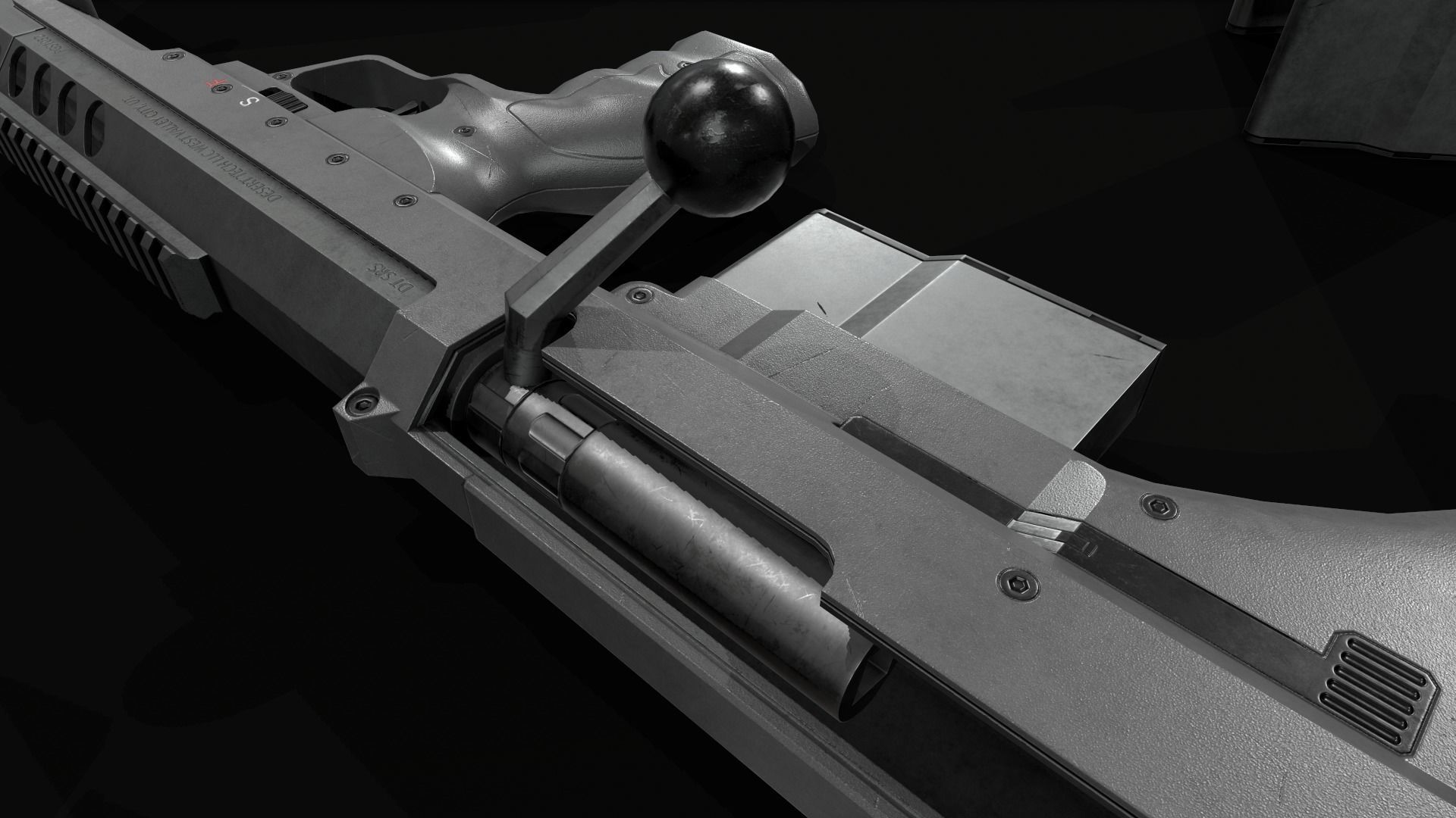 3D model Desert Tech SRS-A2 Bullpup Sniper Rifle VR / AR / low-poly ...