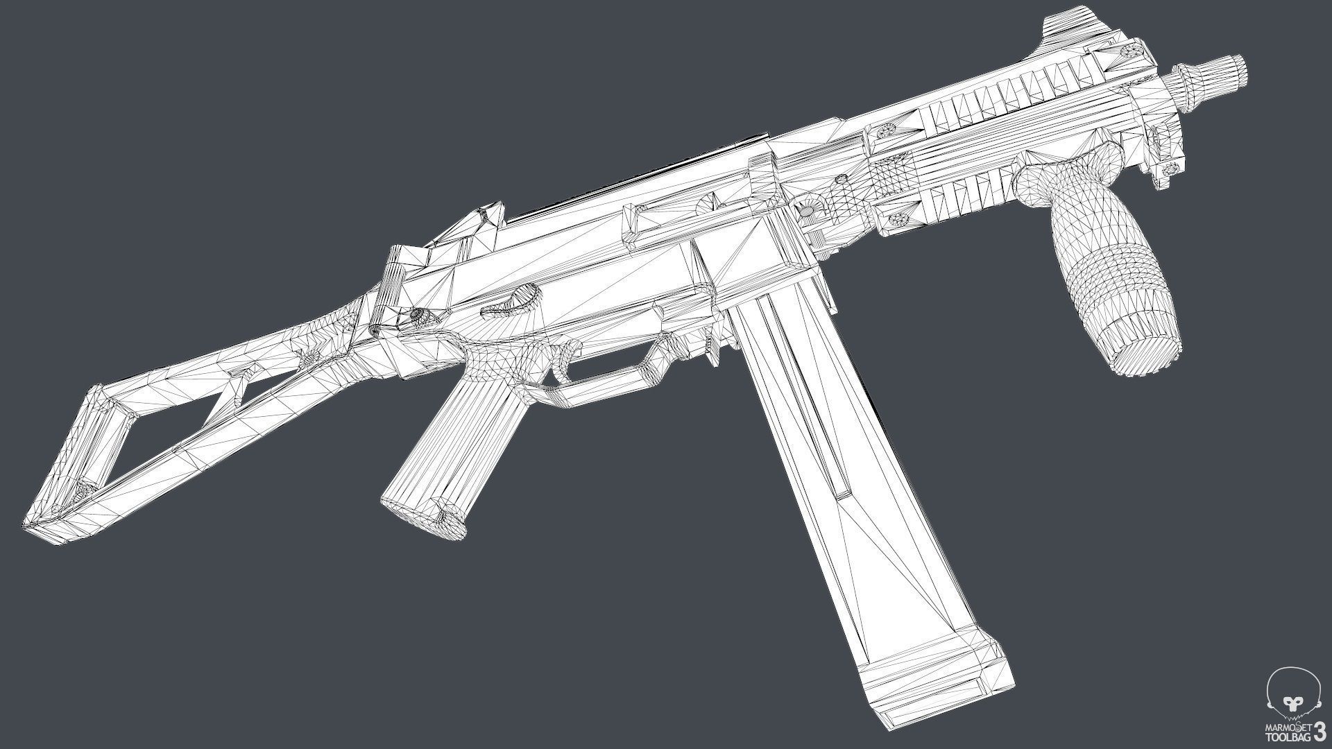 3D model UMP Submachine Gun VR / AR / low-poly | CGTrader