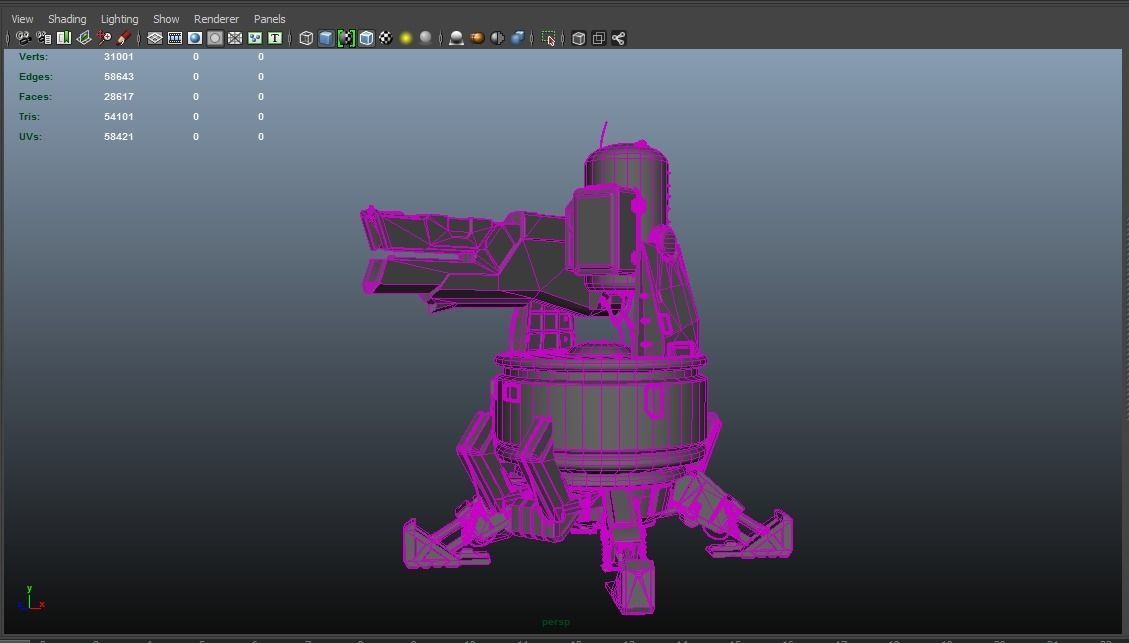 3D model Mega Turret VR / AR / low-poly | CGTrader