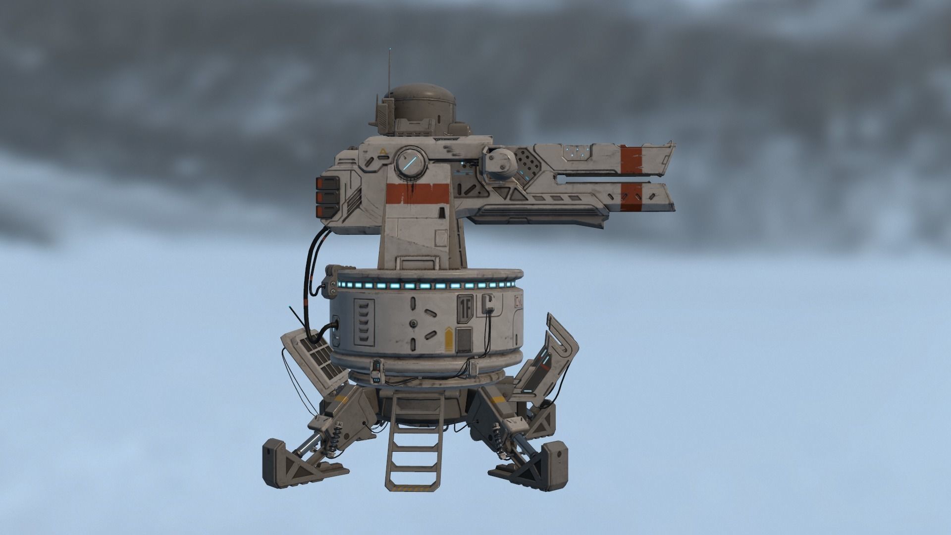 3D model Mega Turret VR / AR / low-poly | CGTrader